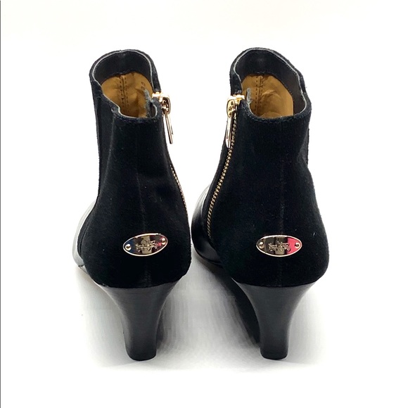 Coach | Shoes | Coach Mystic Black Leather Ankle Booties | Poshmark